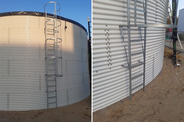 "Fixed ladders preferable when inspecting water silos"