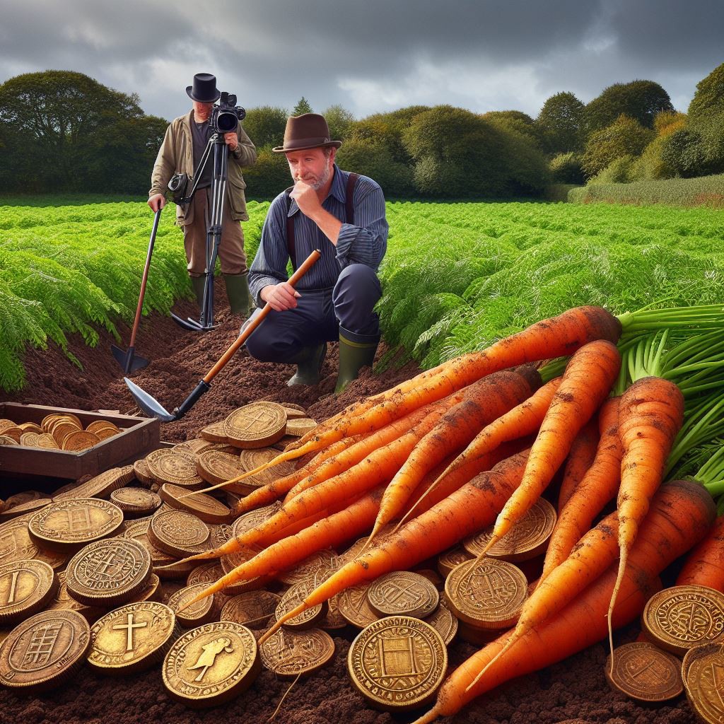Carrot harvest uncovers ancient coin treasure