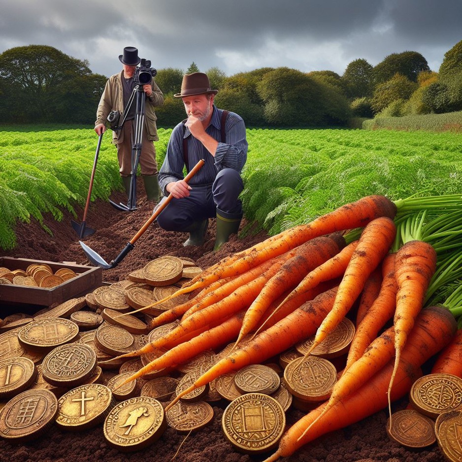 Carrot harvest uncovers ancient coin treasure
