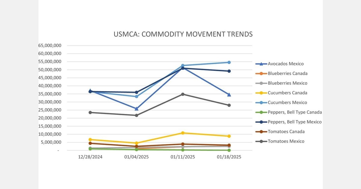 US seasonal trends: Blueberry imports up to $33, avocado prices hit $82 ...