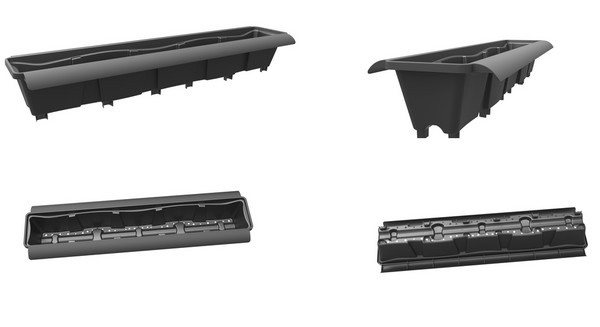 Narrow strawberry tray saves grower 10% on substrate