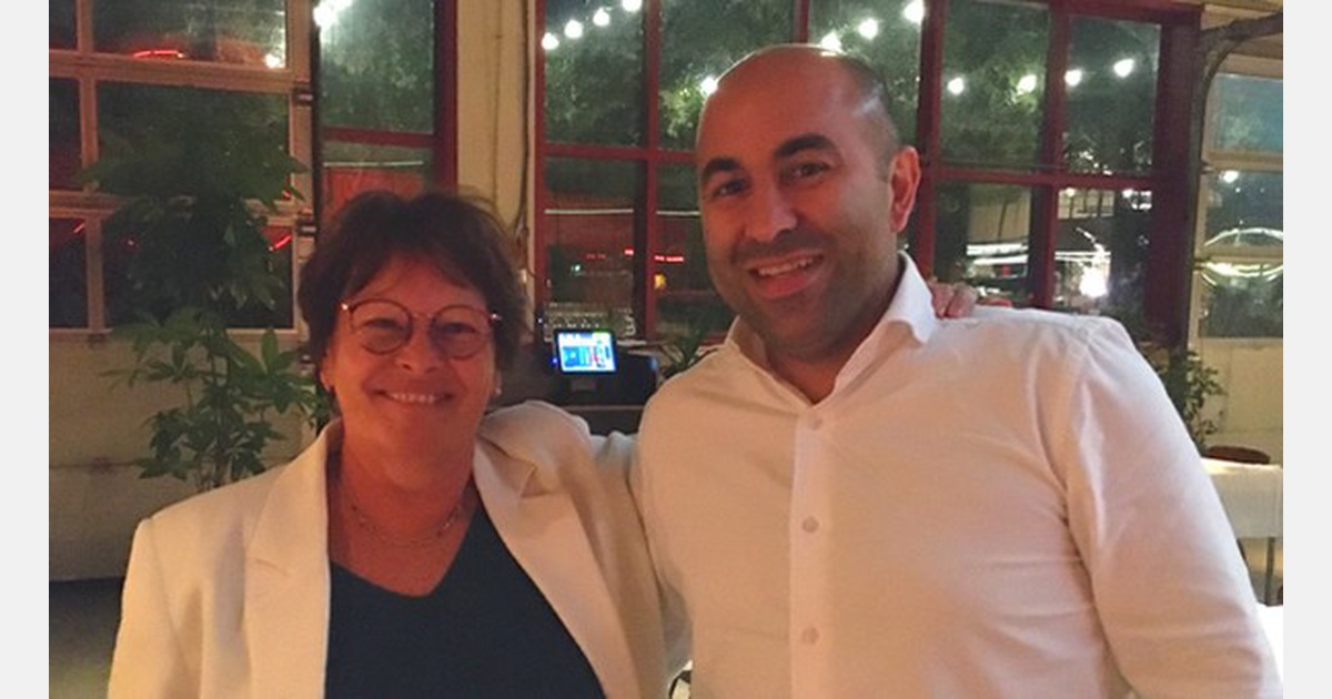 Raising a glass for Cultilene's Agnès Robert