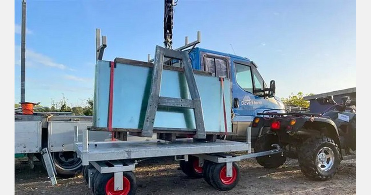 Custom made trailer to transport greenhouses
