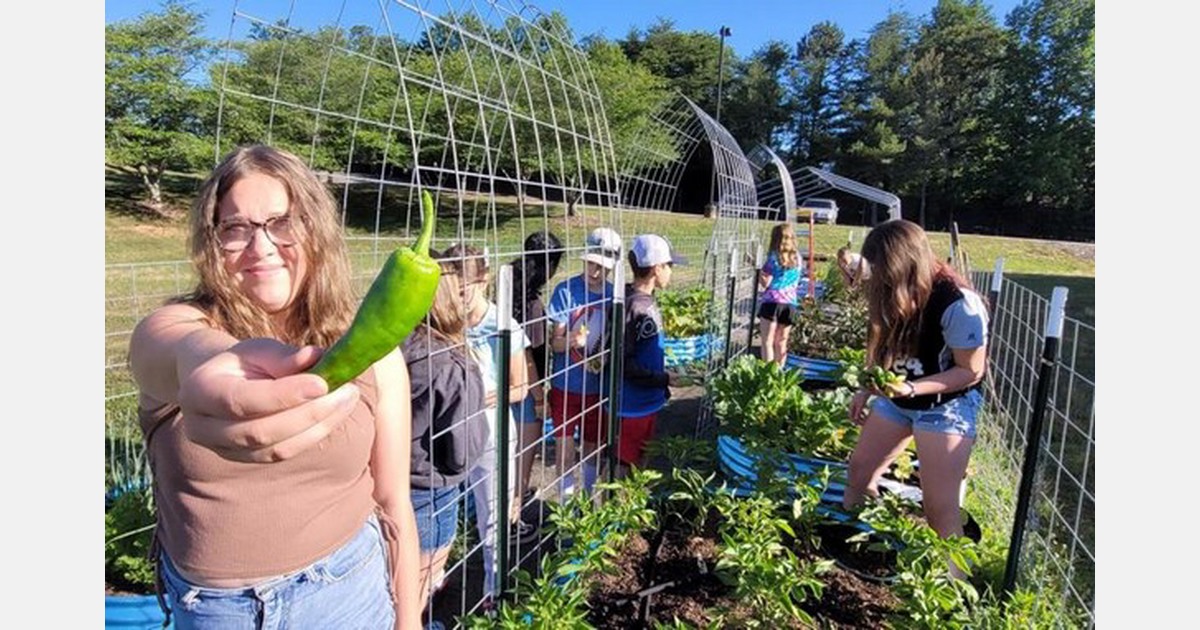 US (NC): Middle school students build greenhouse and container gardens