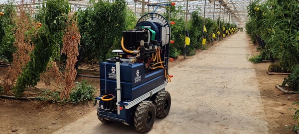 "Auto sprayer robot allows for greater precision, with no steep ...