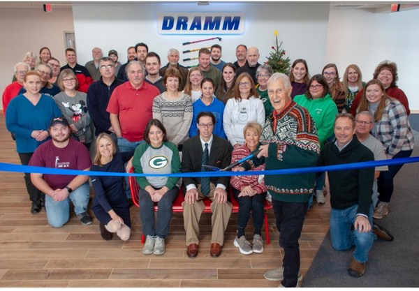 The Dramm Corporation’s ribbon cutting ceremony