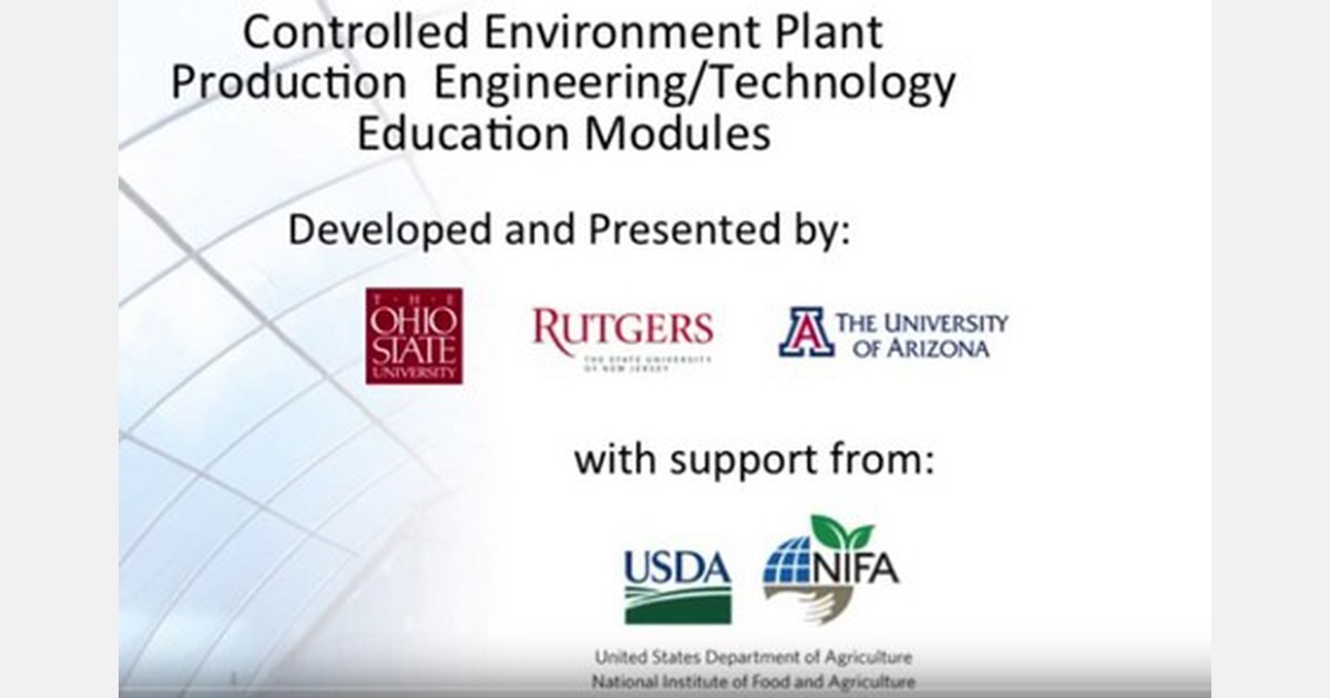 New series of USDA funded horticultural engineering teaching modules ...