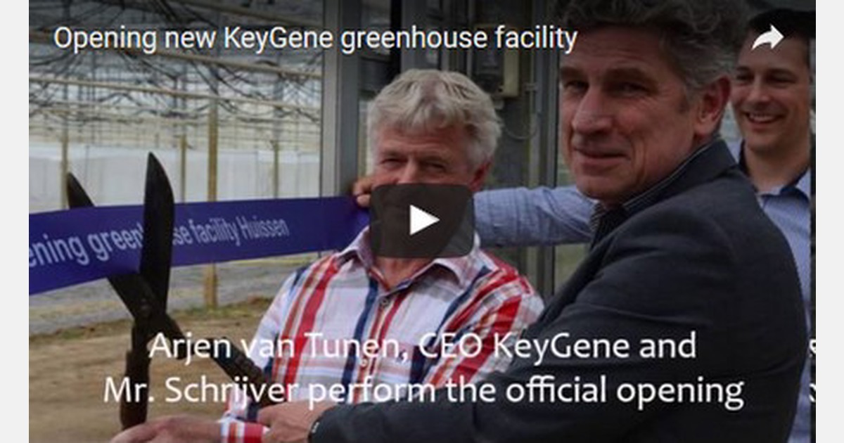 KeyGene facilities expanded – greenhouse becomes laboratory